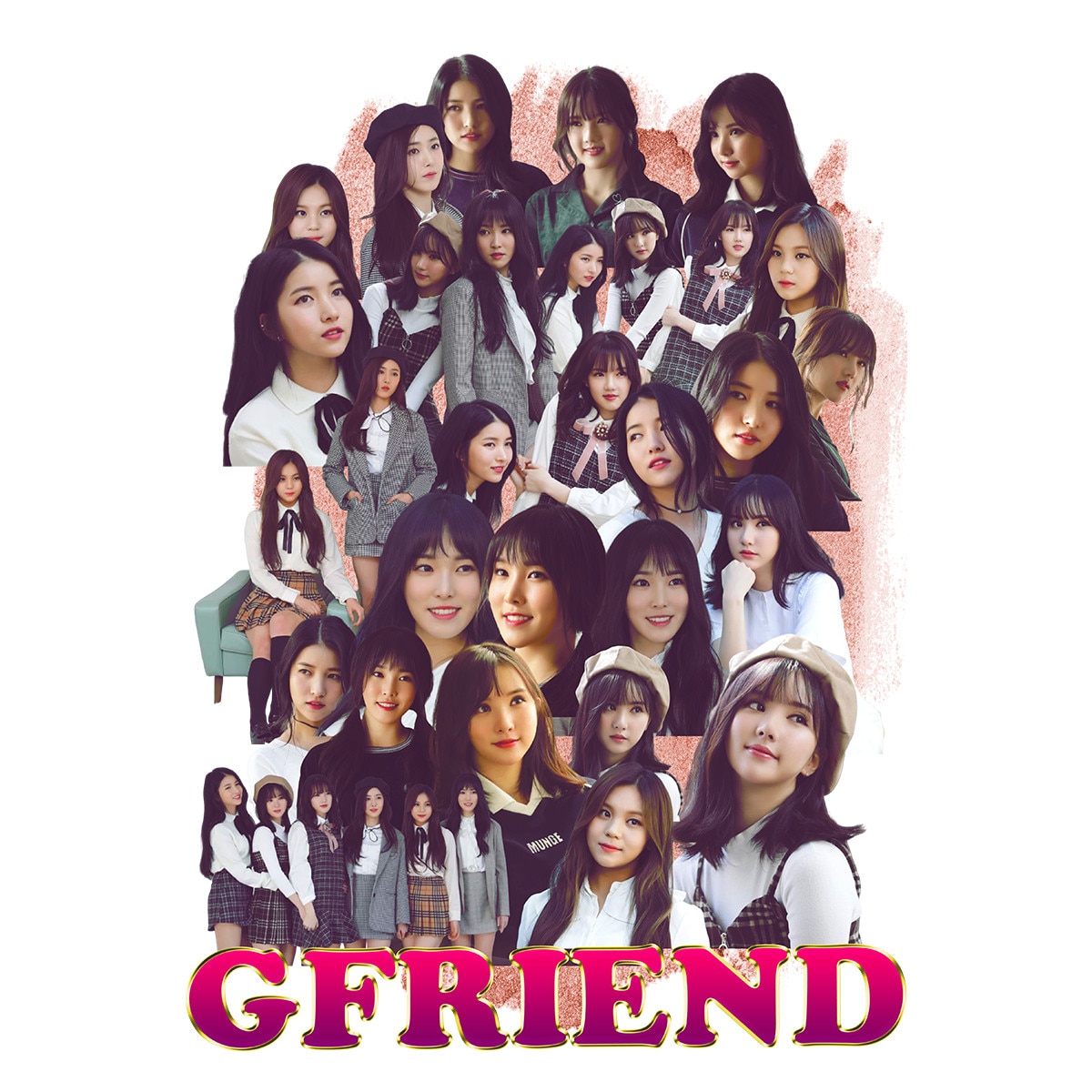 Sticker decorativ perete, K-Pop - Gfriend, lungime 35 cm - eMAG.ro