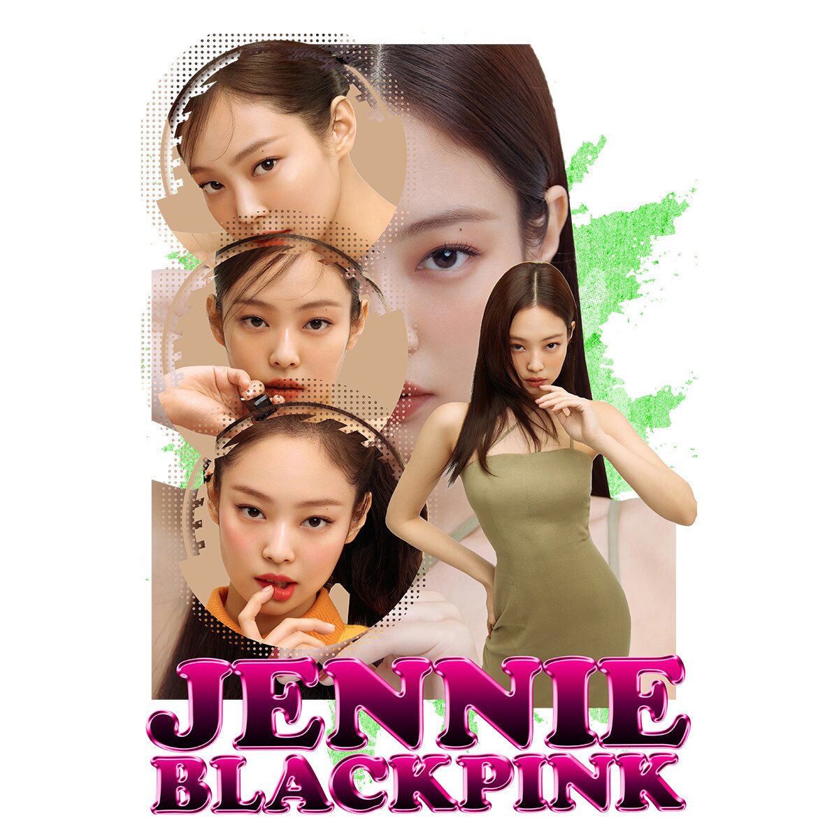 Sticker decorativ perete, K-Pop - Jennie Blackpink, lungime 40 cm - eMAG.ro