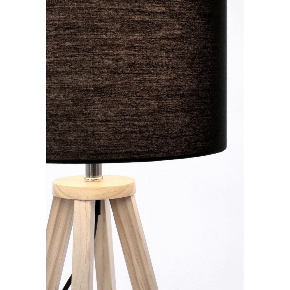 Set 2 veioze lemn bumbac negru Stoccolma 23x48.5 cm - eMAG.ro