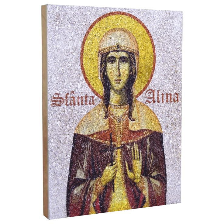 Icoana pe Coaja de Ou, Ecoart Movement, Sfanta Alina, sfant ocrotitor ...