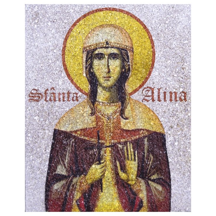 Icoana pe Coaja de Ou, Ecoart Movement, Sfanta Alina, sfant ocrotitor ...