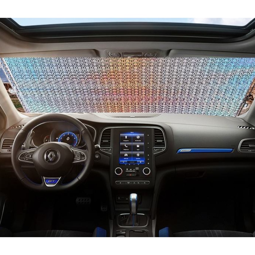 Parasolar auto cu ventuze, retractabil, argintiu, 68 cm x 125 cm ...