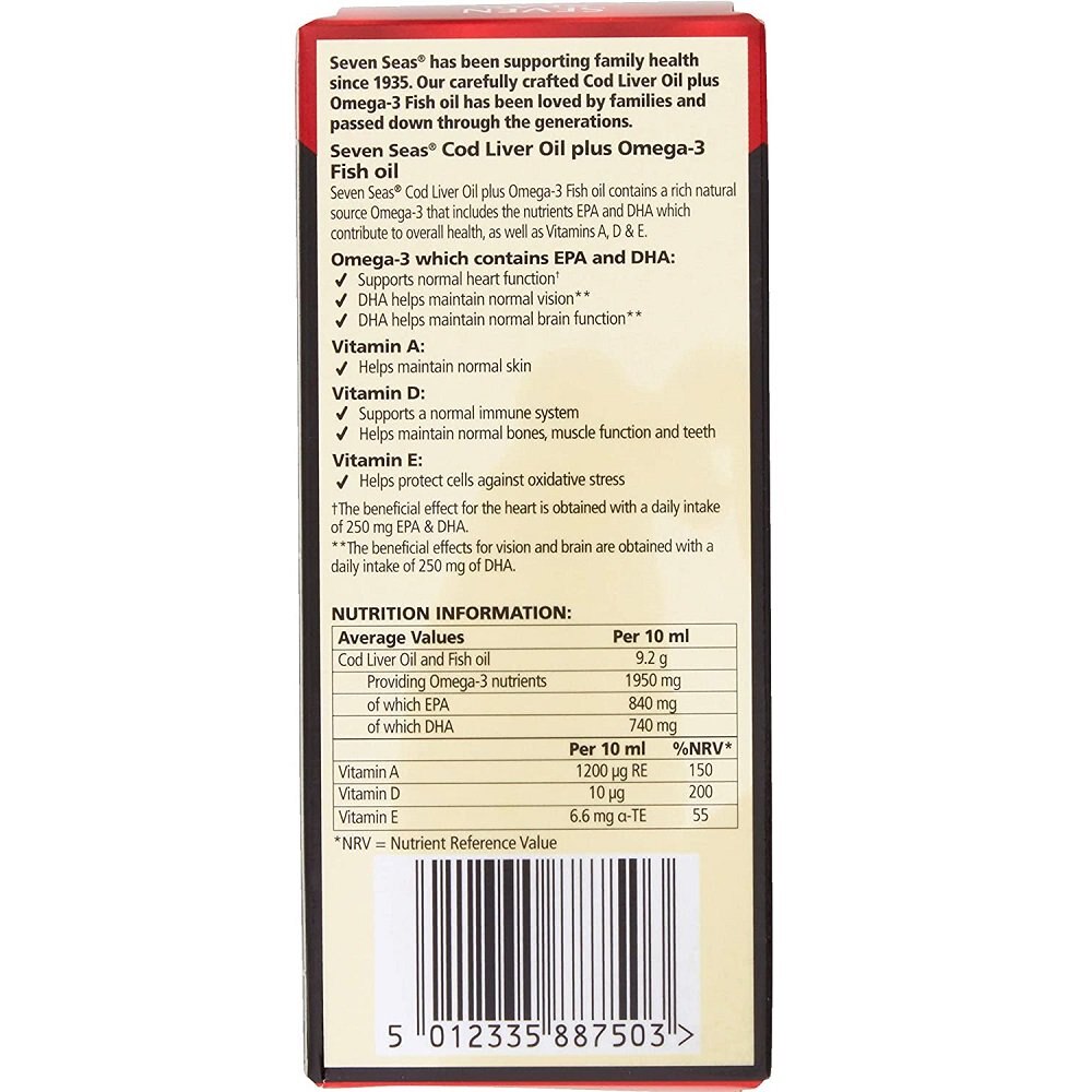 Ulei din ficat de cod plus Omega 3, 150ml - eMAG.ro