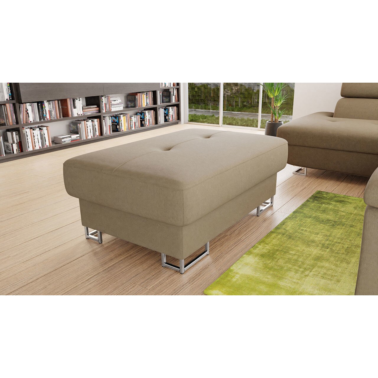 Taburet Alvin, MIRJAN 24, Bej, 106x67x42 cm - eMAG.ro