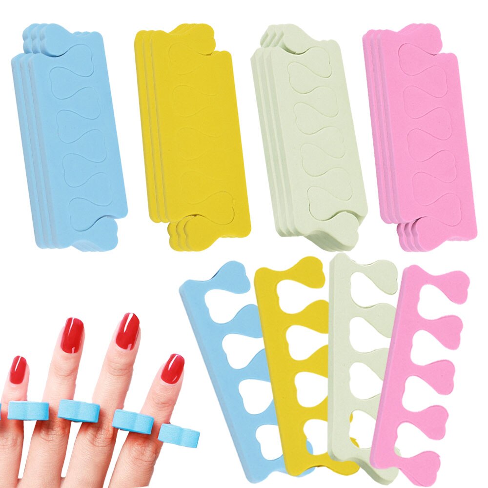 Set 24 separatoare unghii pentru degete maini si picioare, Multicolor ...