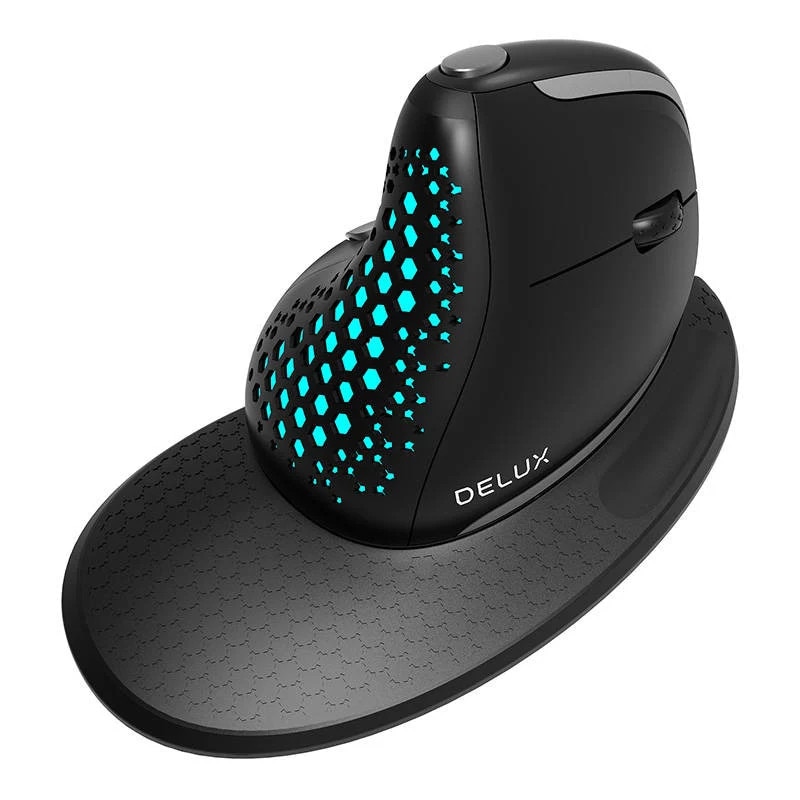 Mouse vertical cu fir Delux M618XSU 4000DPI RGB - eMAG.ro