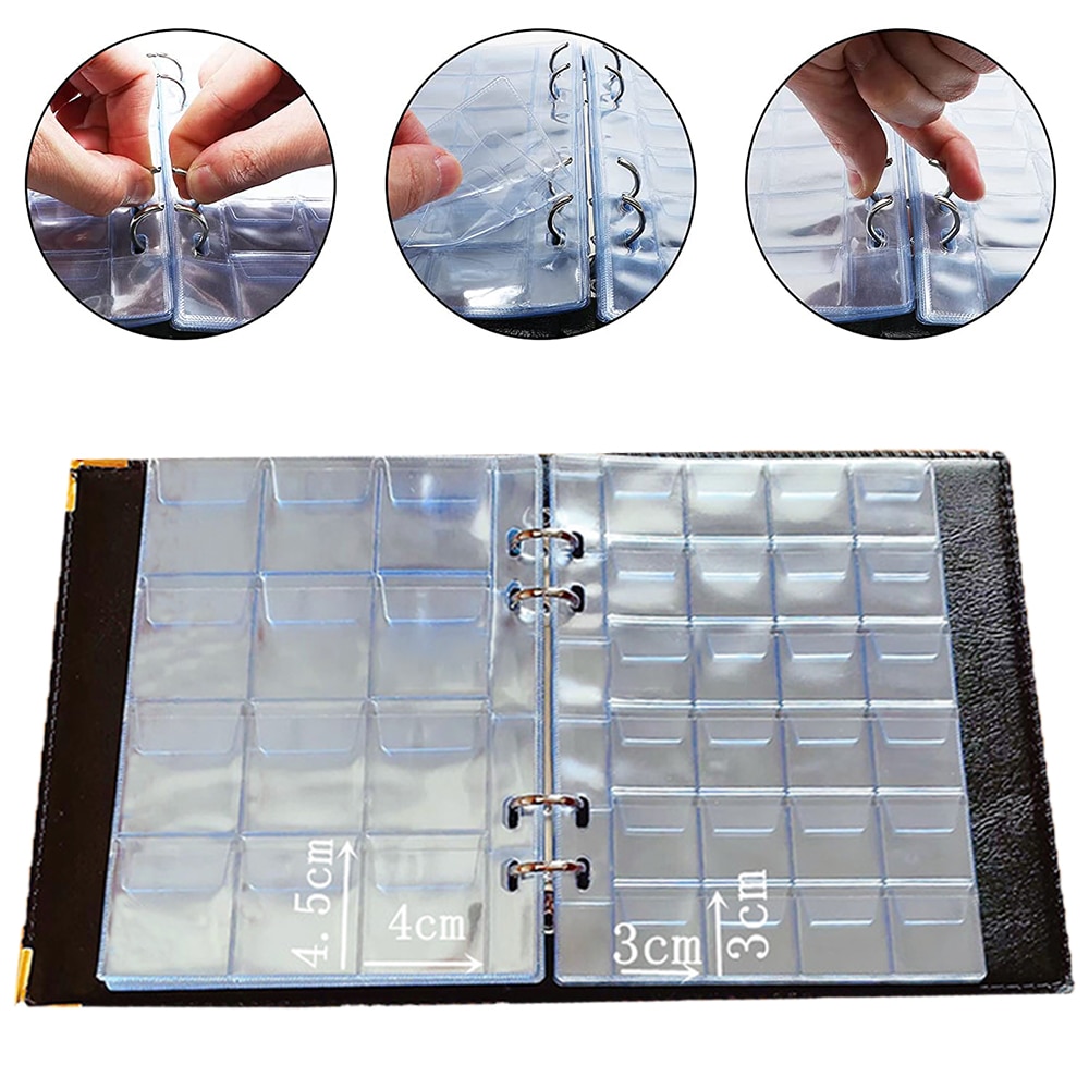 Album de colectie de monede, JWSWO, 360 buzunare cu 2 dimensiuni ...