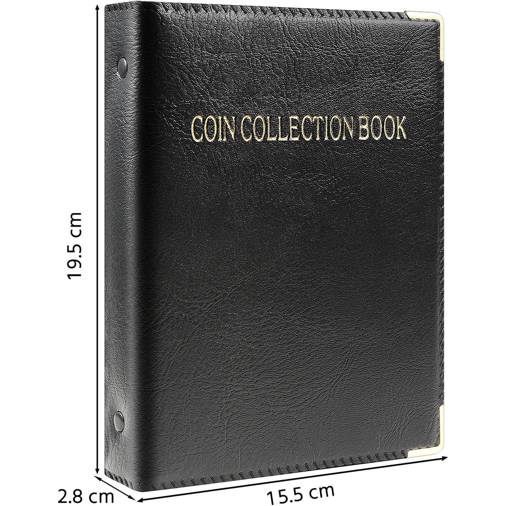 Album de colectie de monede, JWSWO, 360 buzunare cu 2 dimensiuni ...