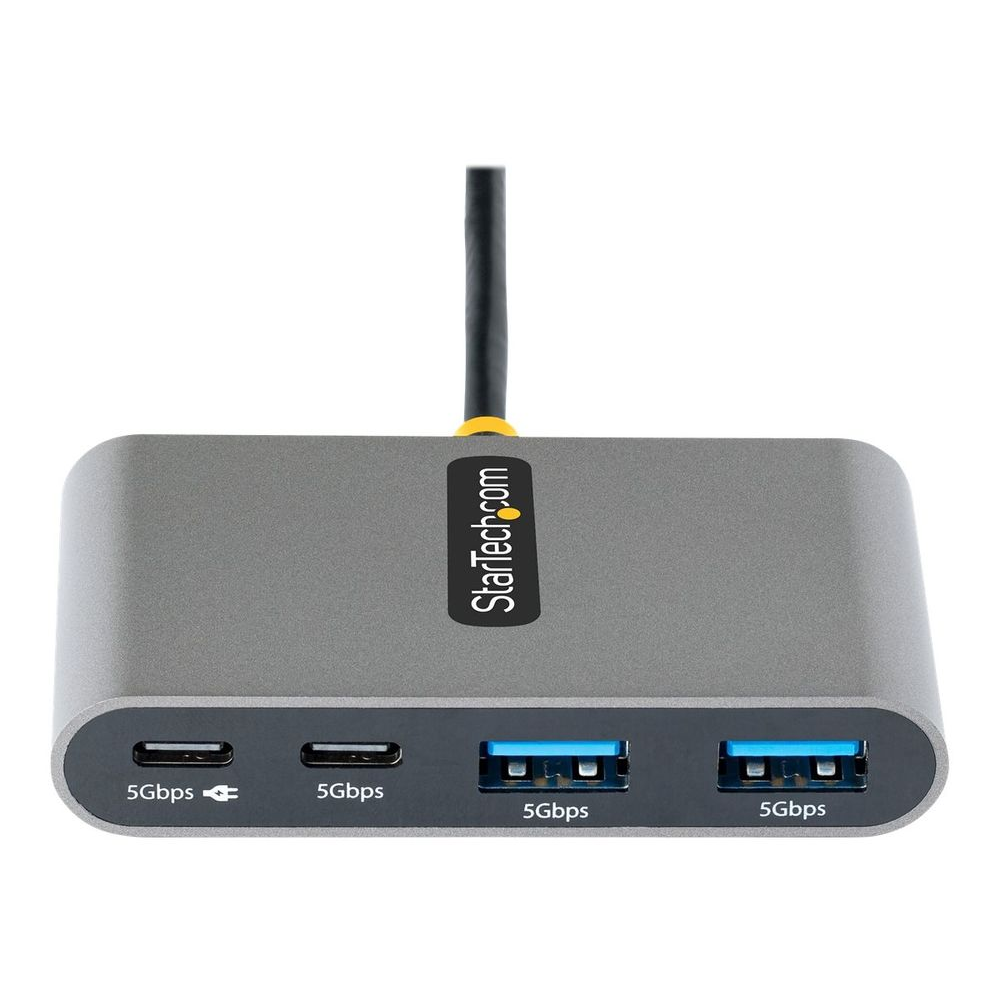 StarTech.com 4-Port USB-C Hub with 100W Power Delivery Pass-Through - 2x USB-A + 2x USB-C - USB ...
