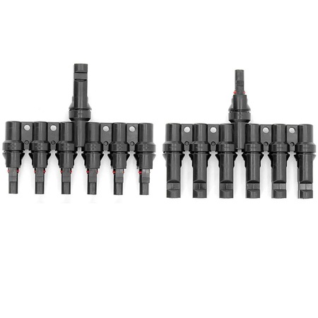 Set 2 conectori MC4, Plastic, 30 A, Negru - eMAG.ro