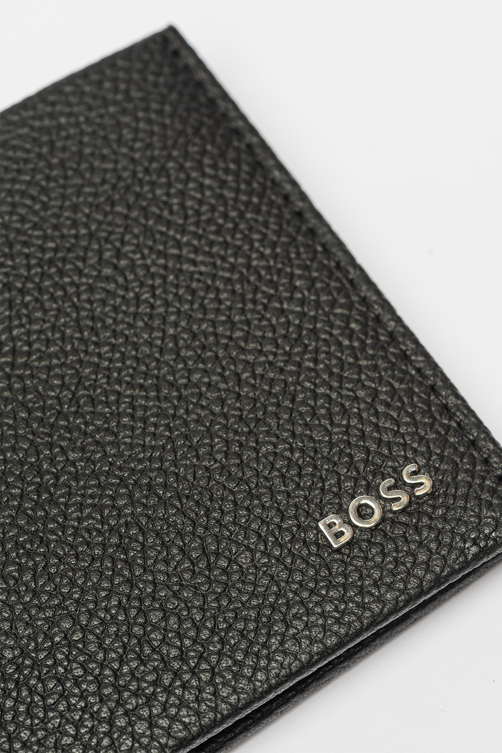 BOSS, Portofel din piele cu aspect texturat Highway, Negru - eMAG.ro