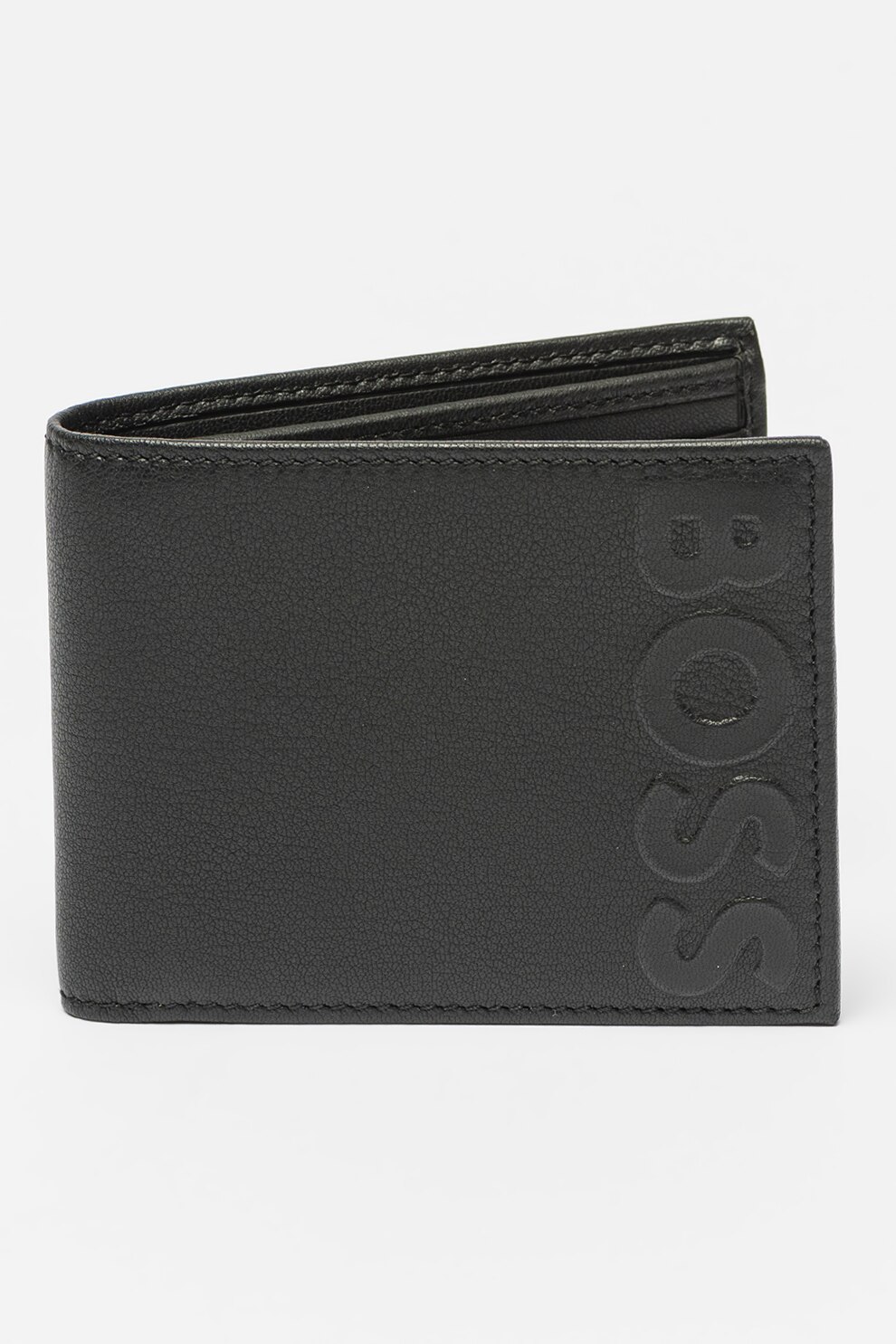 BOSS, Portofel din piele cu logo in relief Big, Negru - eMAG.ro