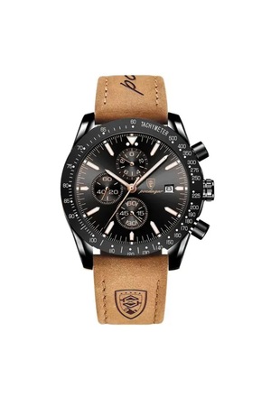 Ceas barbatesc elegant, Poedagar, Quartz, 3 ATM, Black - eMAG.ro