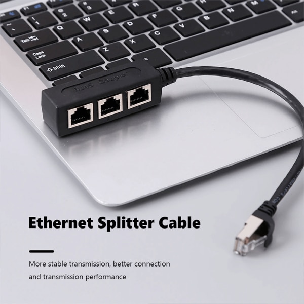 Удължителен кабел и разделител за споделяне Etherner Spliter 1 in 3 out ...