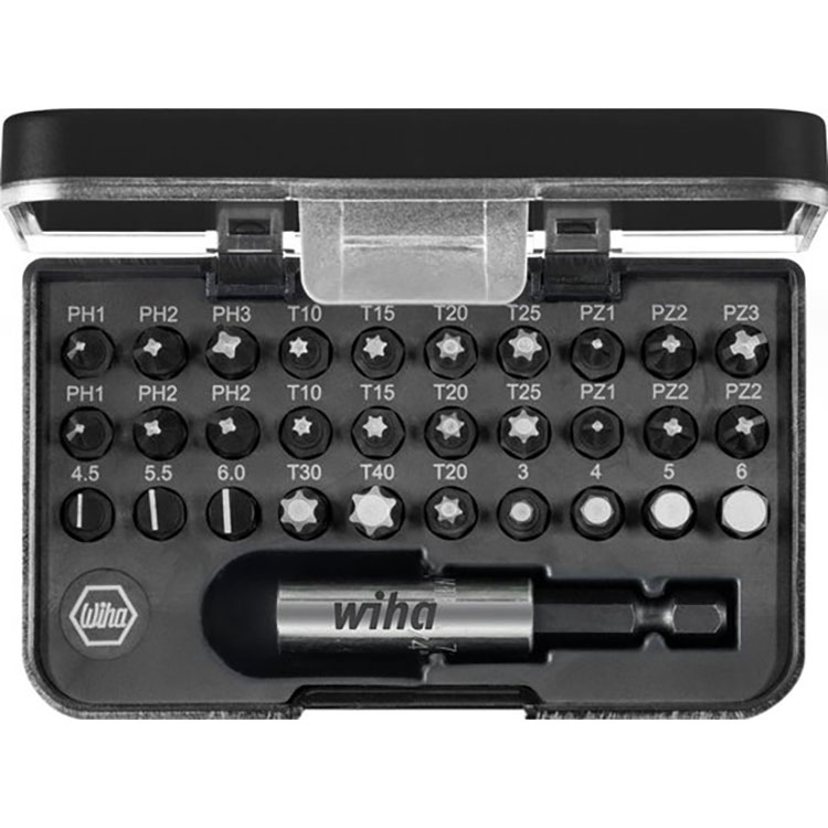Set biti standard, WIHA, PH, PZ, Torx, Imbus, 31 piese - eMAG.ro