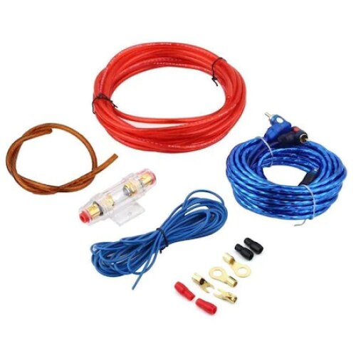 Kit cabluri subwoofer auto, lungime cablu 5M, din PVC si metal, putere ...