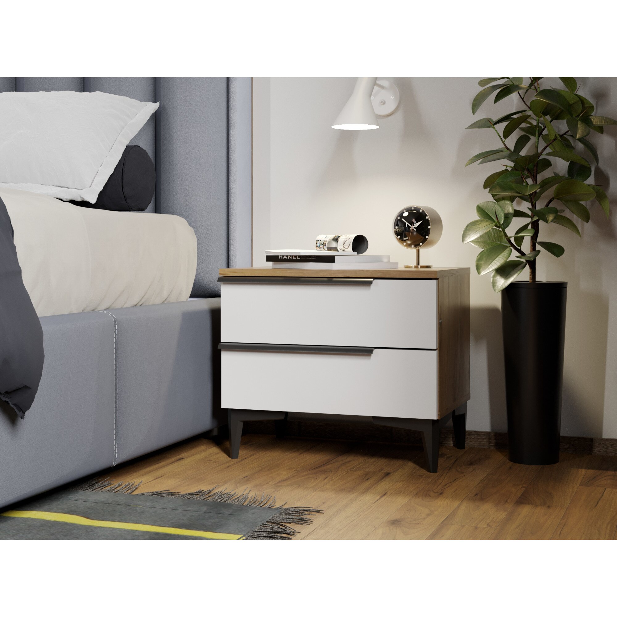 Set 2 noptiere Montero - L 51 x A 35 x H 44cm - eMAG.ro