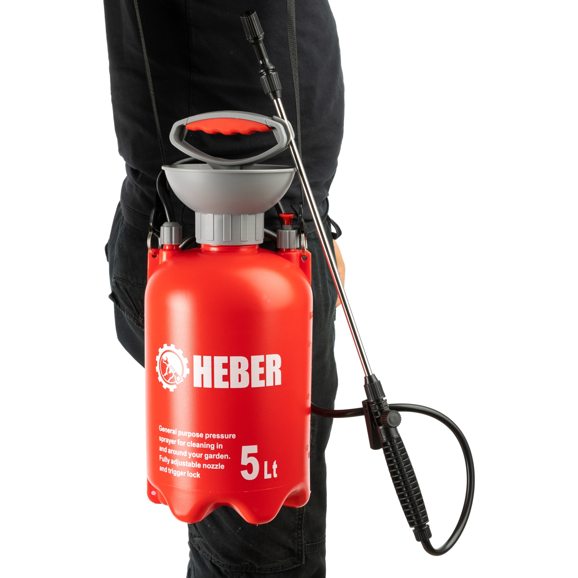 Pompa de stropit manuala, 5 litri, Heber®, duze incluse - eMAG.ro