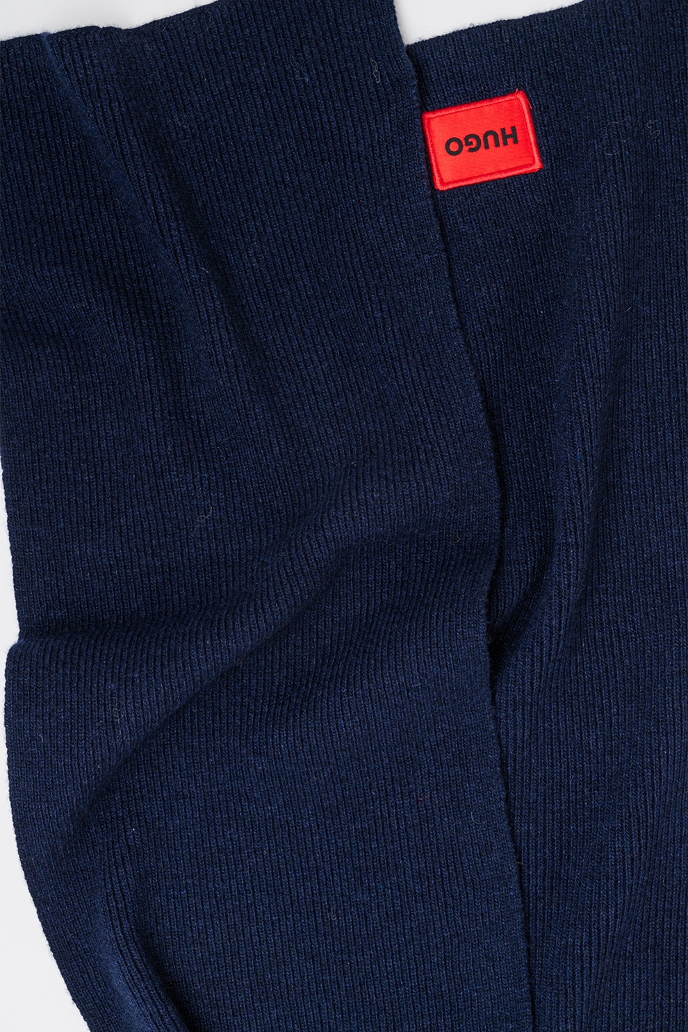 HUGO, Fular din amestec de lana Xaff, Albastru marin - eMAG.ro