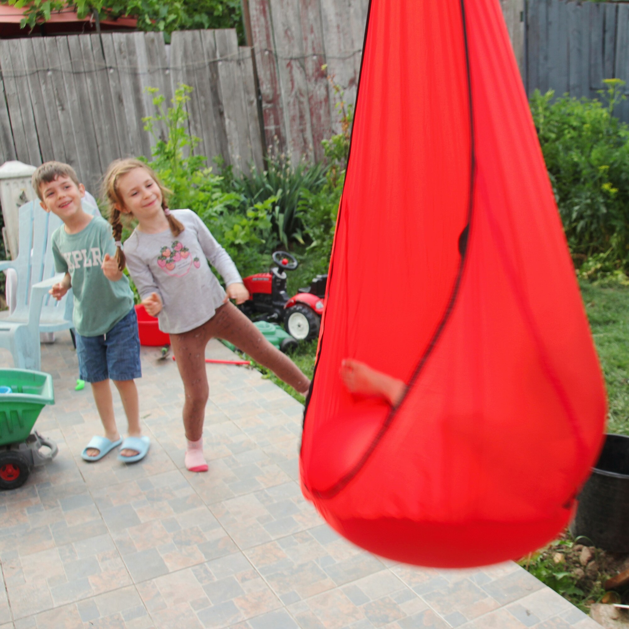 Hamac suspendat pentru copii, tip leagan, 70x150 cm pana la 80 kg ...