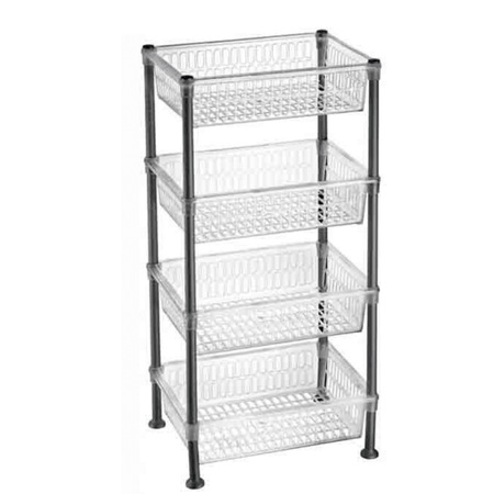 Rafturi de plastic, pentru depozitare, 4 niveluri, inaltime 82 cm x ...