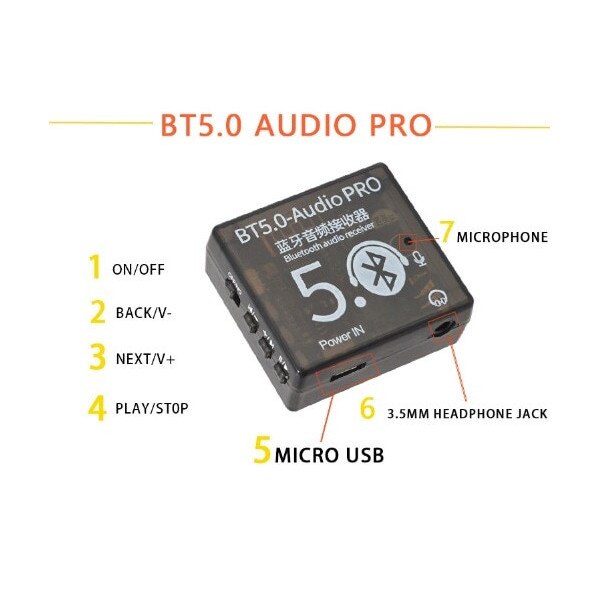 Modul audio Bluetooth, Micro USB, Multicolor - eMAG.ro