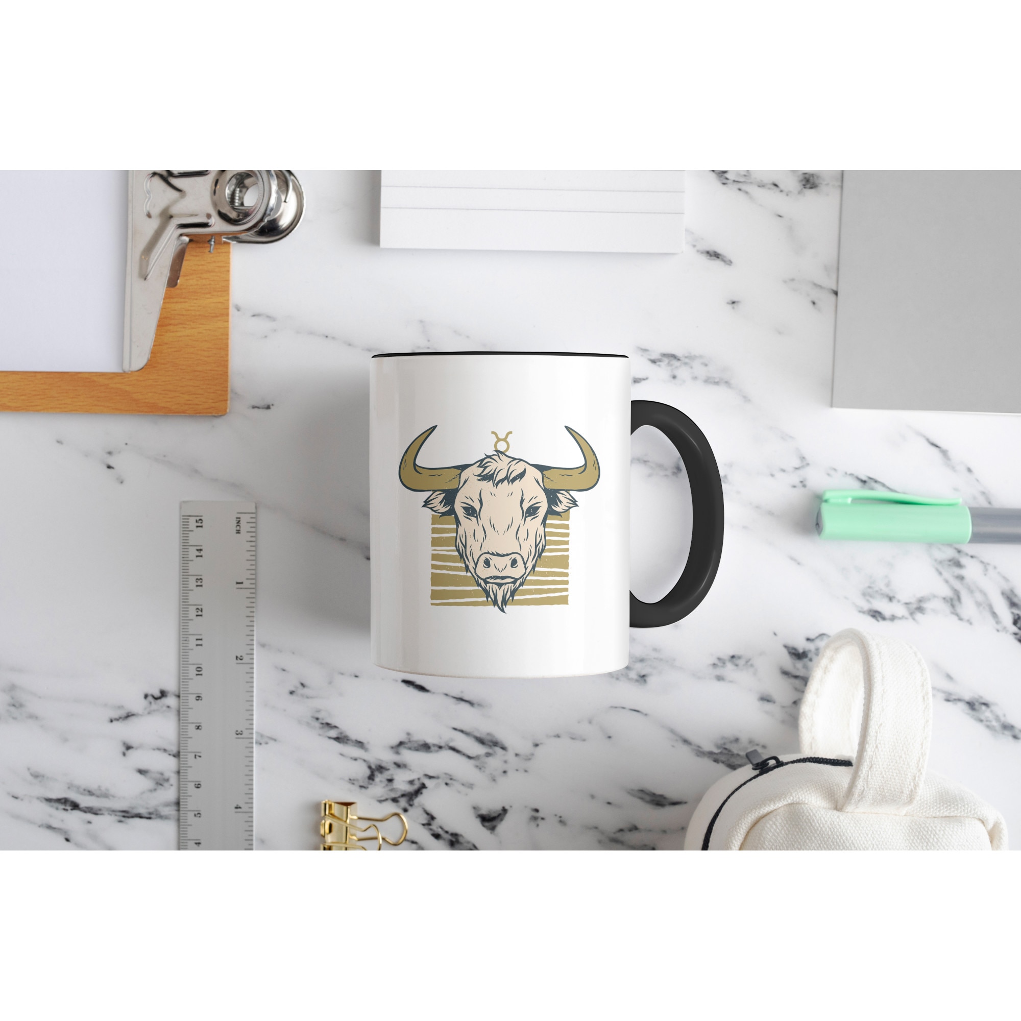 Cana Cu Semn Zodiac Taur, Animal Coarne Lungi Semn Simbolic Taurus ...