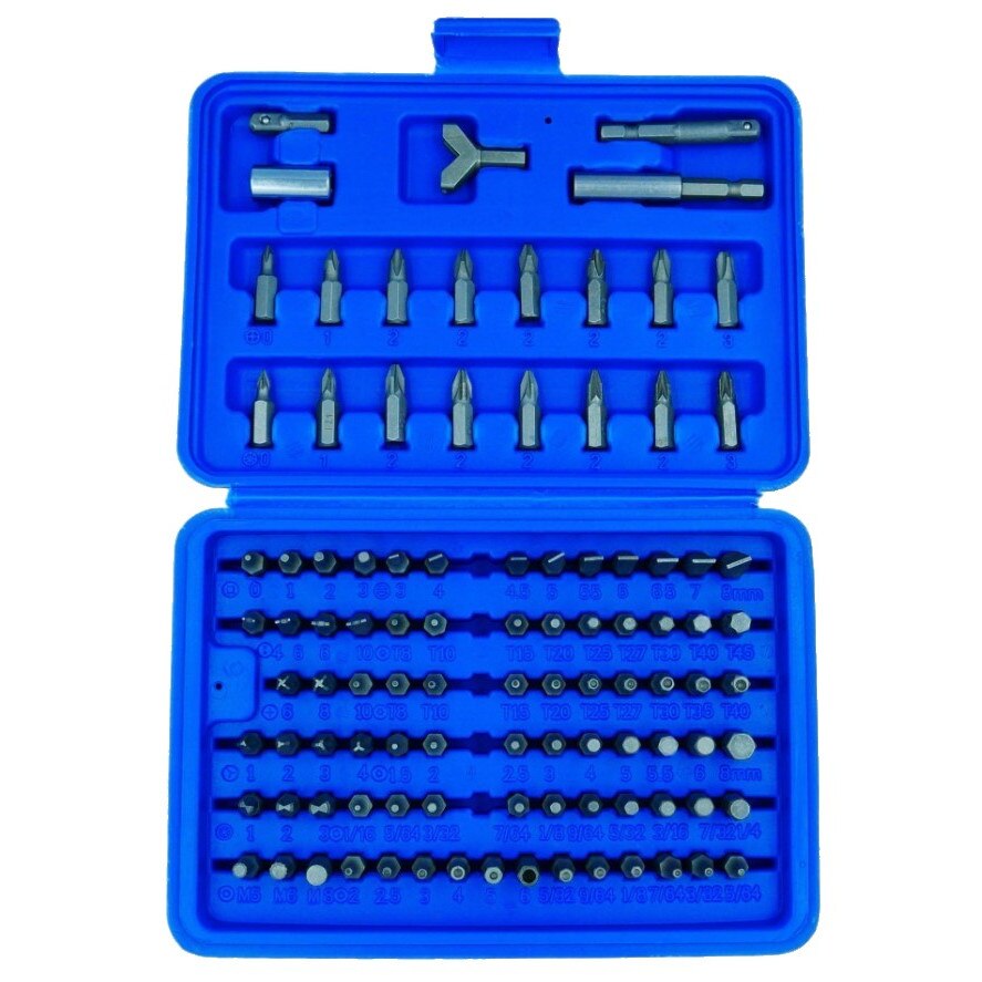 Trusa biti si imbusuri, 100 piese, Silver - eMAG.ro