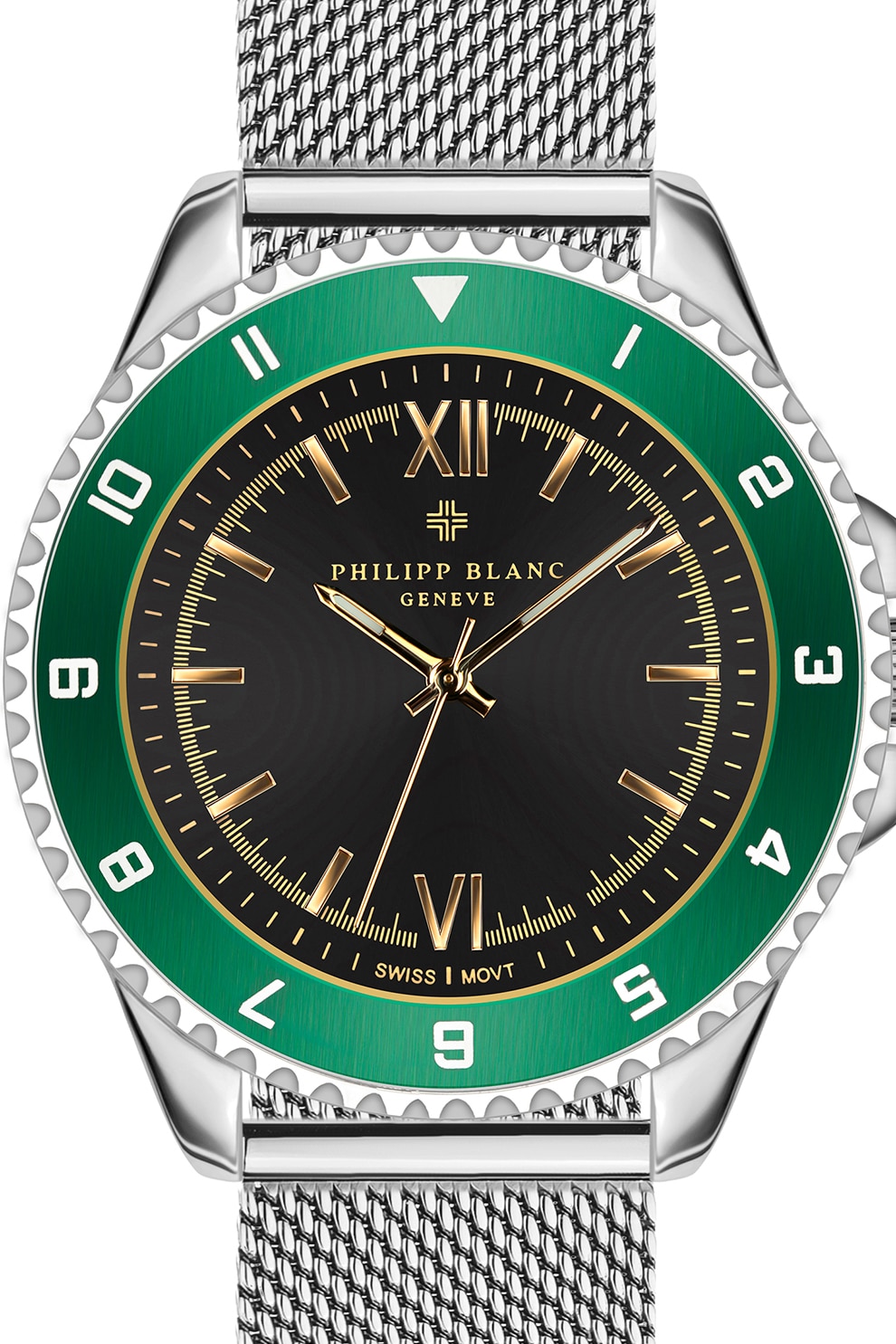 Philipp Blanc, Karóra rozsdamentes acél hálós fémszíjjal, Ezüstszín ...