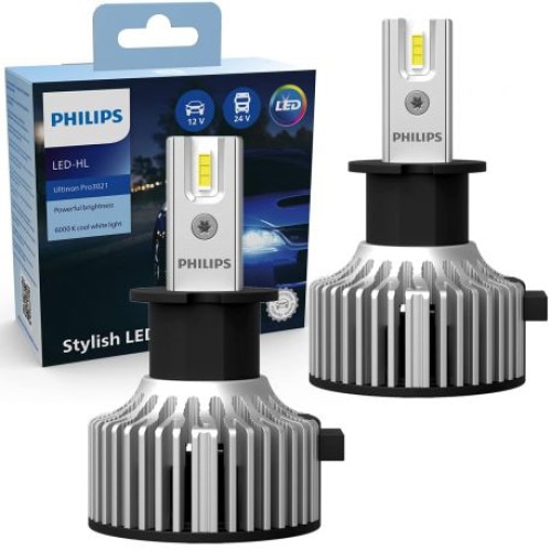 Set 2 becuri Led, Philips, H3, 6000K - eMAG.ro