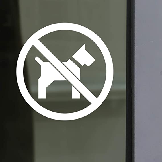 Set stickere, avertizare, Interzis animale, autocolant, 4 buc, 8x8 cm ...