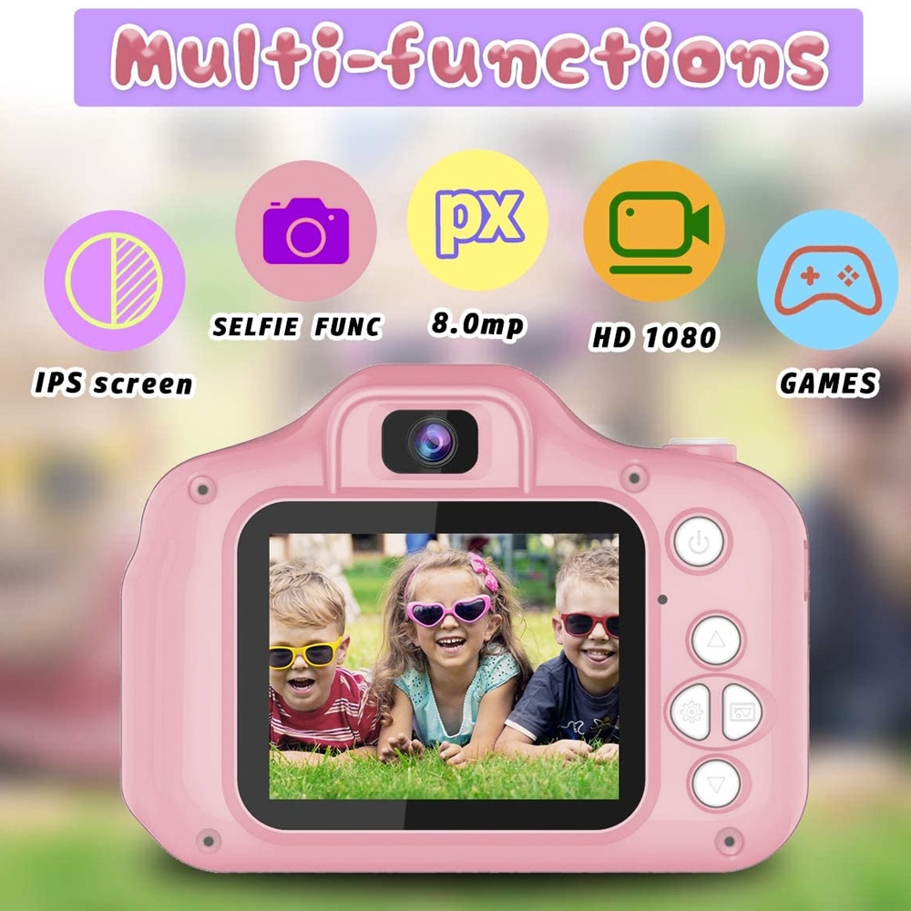 Camera digitala, pentru copii, Roz - eMAG.ro