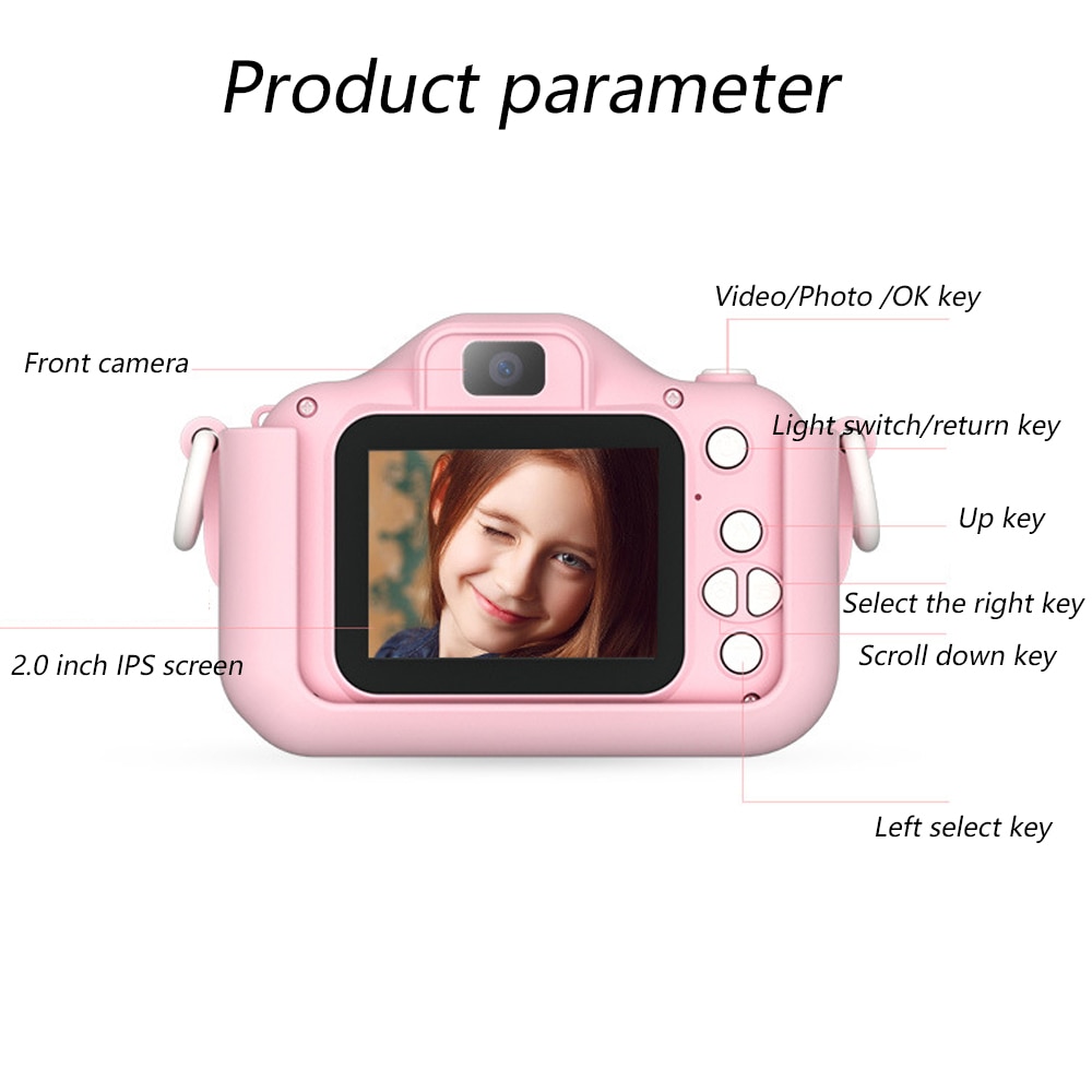 Aparat foto pentru copii, HD, Roz - eMAG.ro