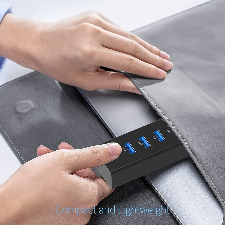 Hub cu 7 Porturi USB 3.0 SuperSpeed, Welora®, 5 Gbps, Cablu 1.2m ...