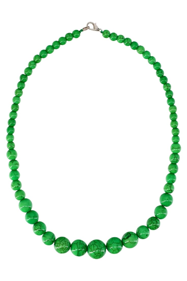 Colier din piatra naturala, NO22, 44 cm, Verde - eMAG.ro