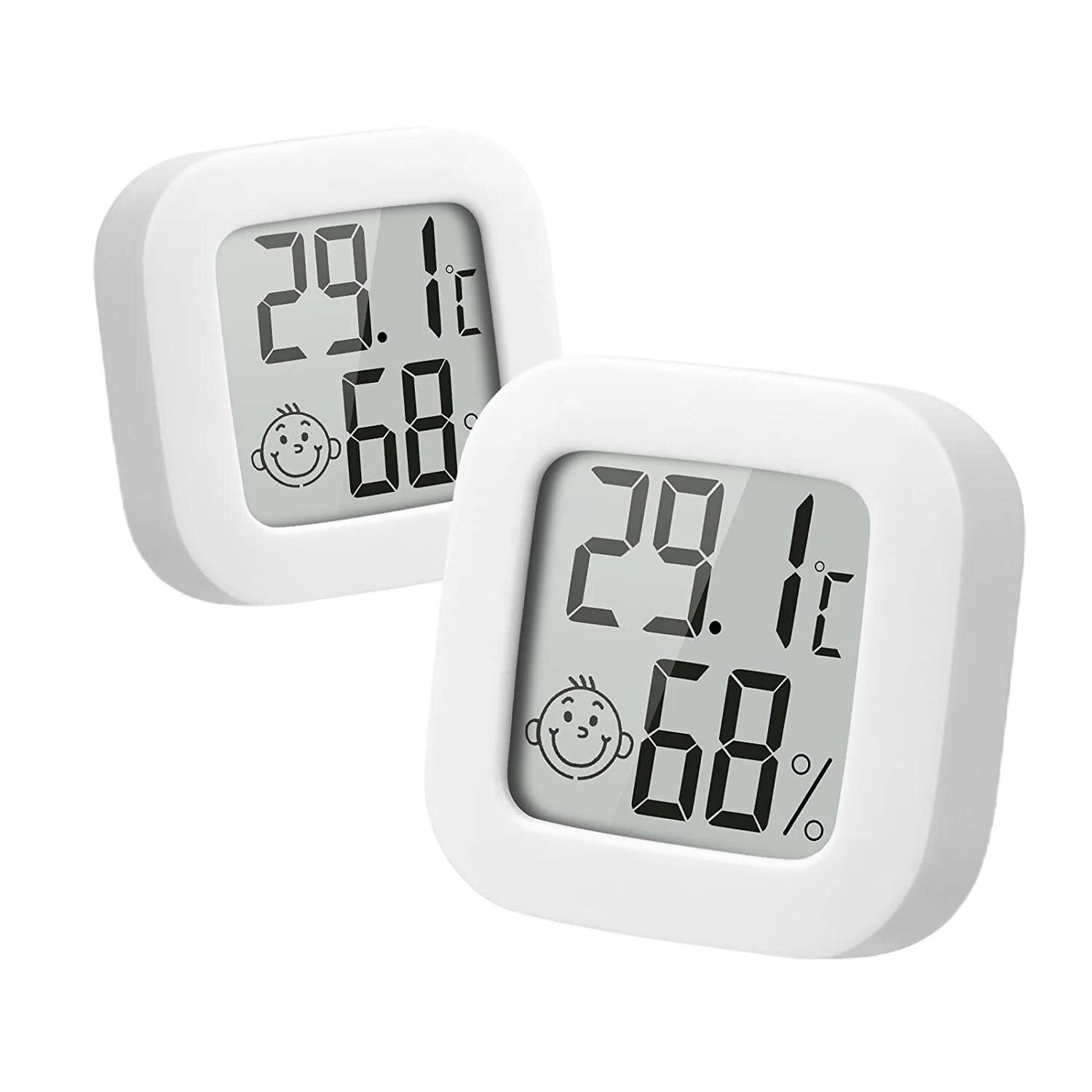 Set 2 termometre cu higrometru, Digital, Alb - eMAG.ro