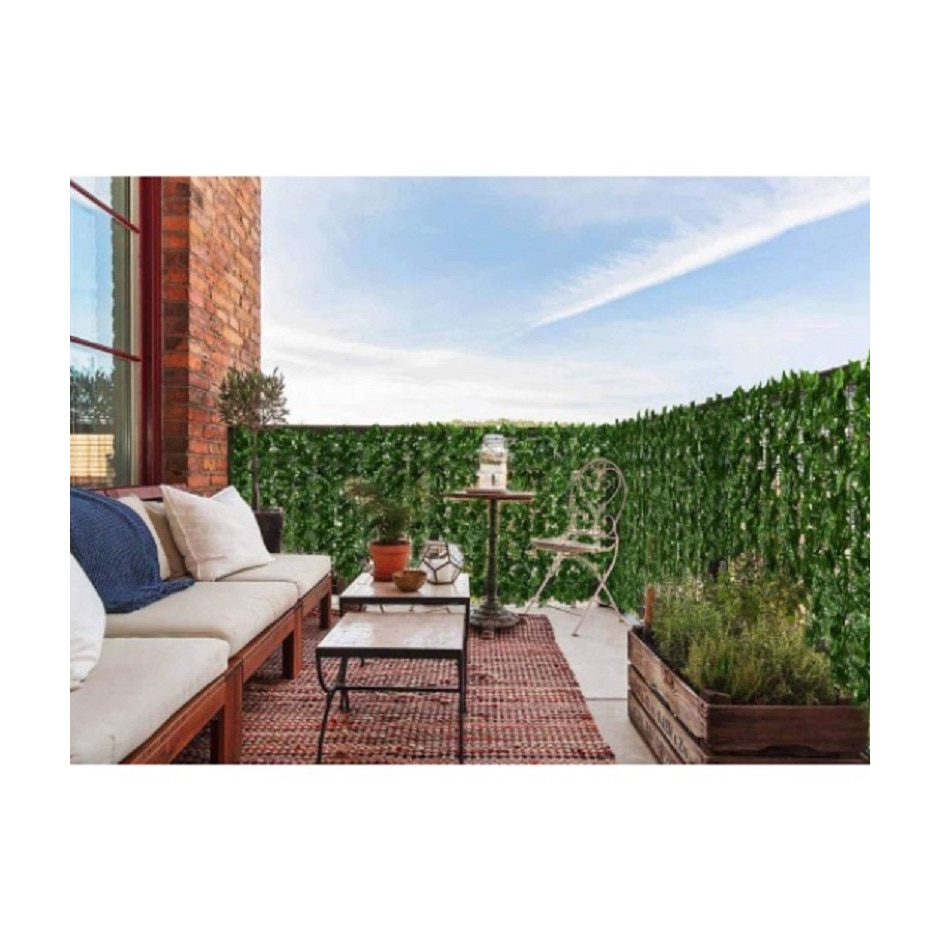 Gard artificial cu frunze Iedera SMARTIX® atelier, exterior verde ...