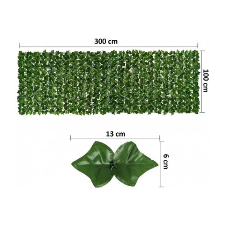 Gard artificial cu frunze Iedera SMARTIX® atelier, exterior verde ...