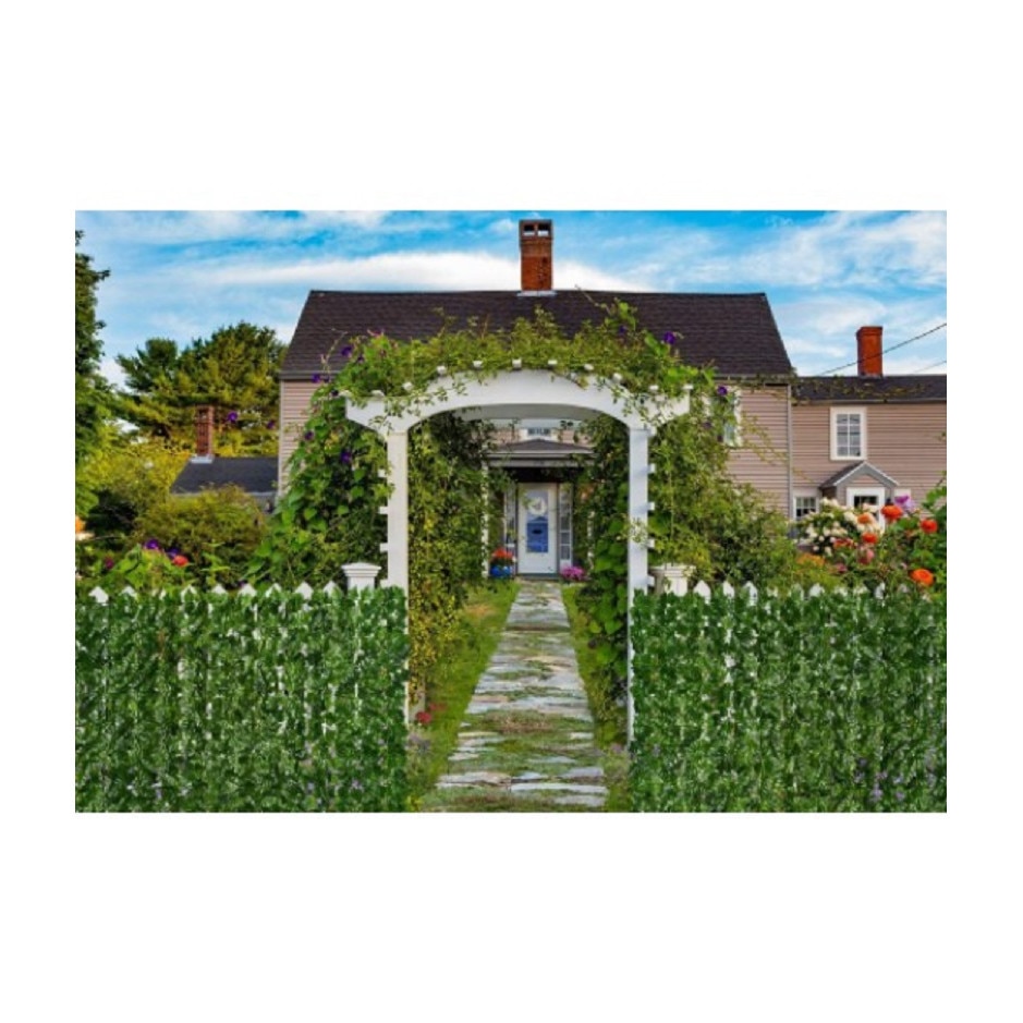 Gard artificial cu frunze Iedera SMARTIX® atelier, exterior verde ...