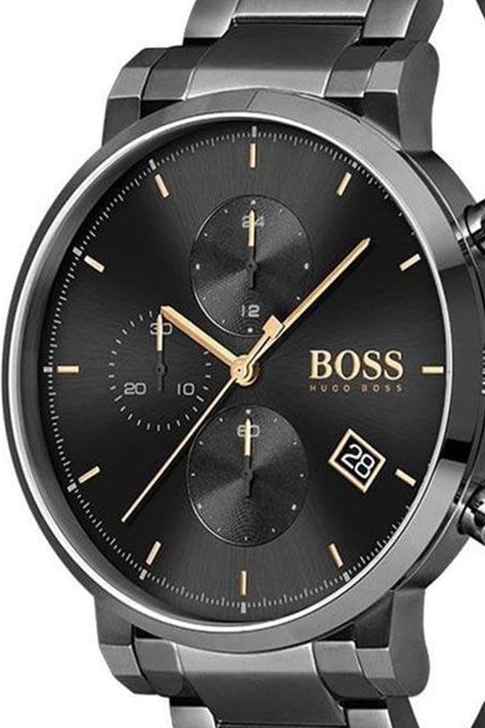 BOSS, Ceas cronograf de otel inoxidabil, Gri inchis - eMAG.ro