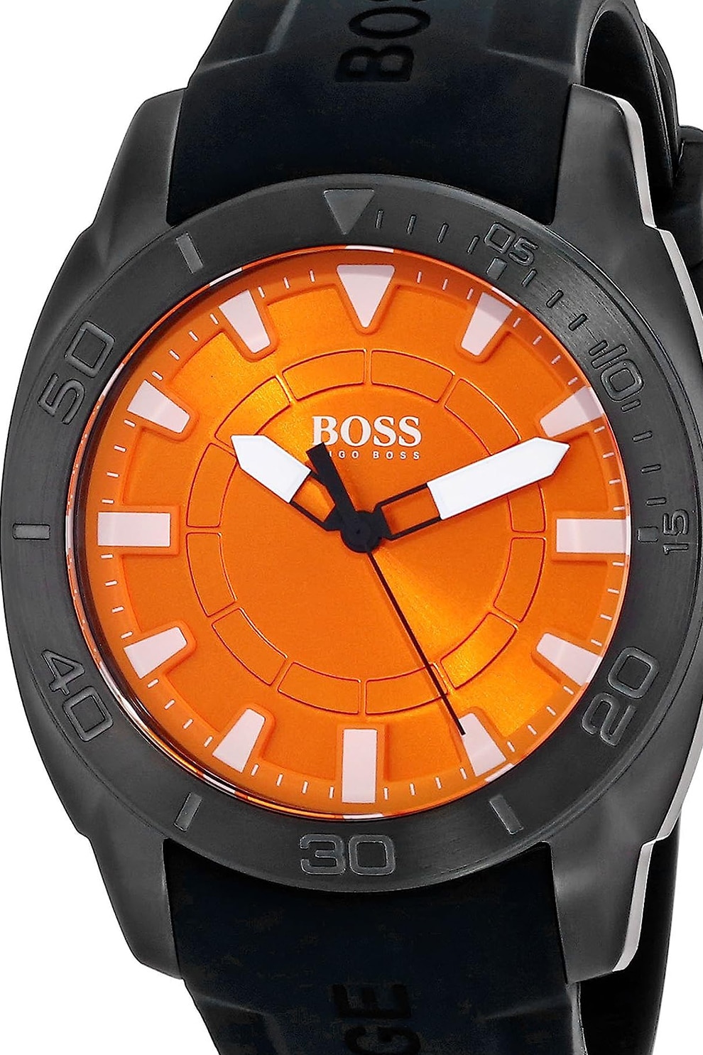 BOSS, Ceas cu o curea de silicon, Negru - eMAG.ro