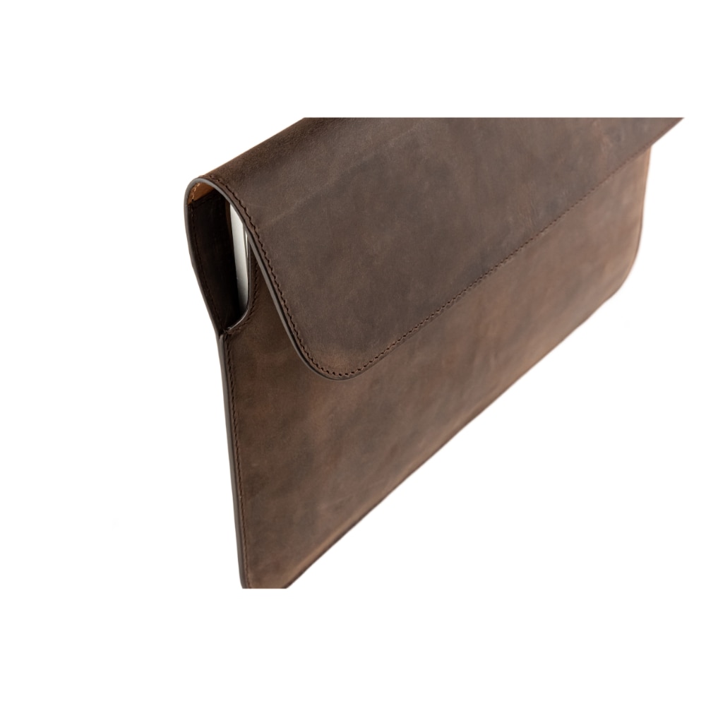 Husa laptop MacBook Air, MacBook PRO 13/14 inch, lucrata manual, piele ...