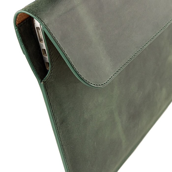 Husa laptop MacBook Air, MacBook PRO 13/14 inch, lucrata manual, piele ...