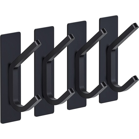 Set 4 Carlige tip cuier baie pentru prosop, BYONDSELF®, inox, montare ...