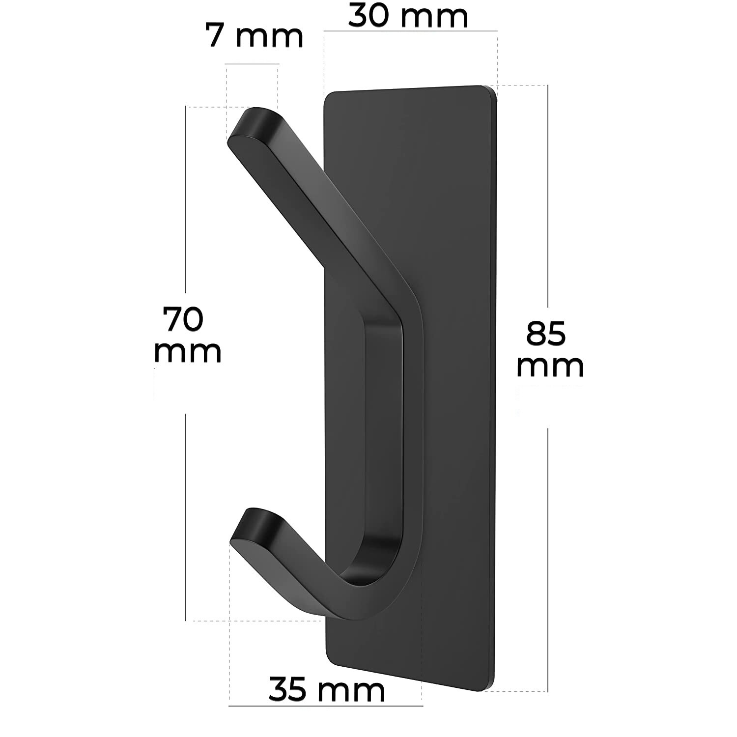 Set 4 Carlige tip cuier baie pentru prosop, BYONDSELF®, inox, montare ...