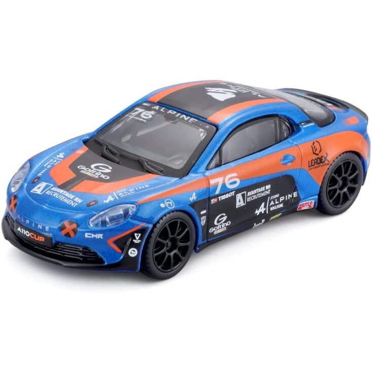 Model masina Alpine A110 Cup N.76 2020, Bburago, 1:43, Albastru - eMAG.ro