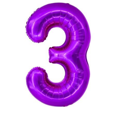 Balon Folie Cifra 3 Roz Daco, 100 cm - eMAG.ro