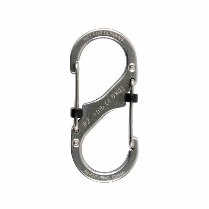 Mini carabina pentru chei/brelocuri, Nite Ize, Aluminiu, Argintiu - eMAG.ro