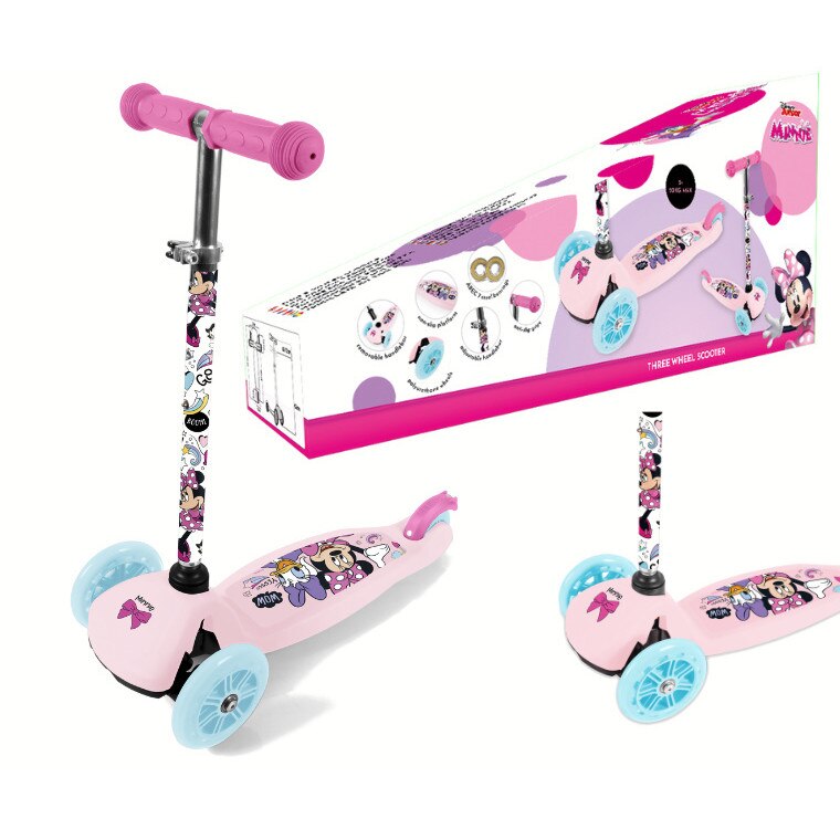 Scuter cu trei roti, Seven, MINNIE MOUSE, 2 ani+, Roz - eMAG.ro