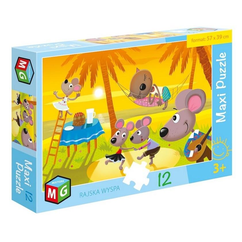 Puzzle pentru copii, Multigra, Model Insula Paradisului, 12 piese - eMAG.ro